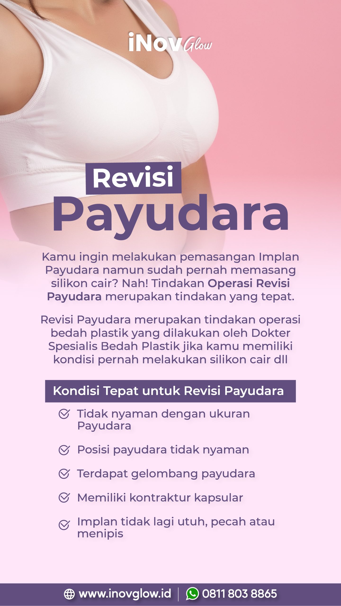 Revisi Payudara: Mengganti Implan dan Menambah Ukuran CC - iNOV GLOW